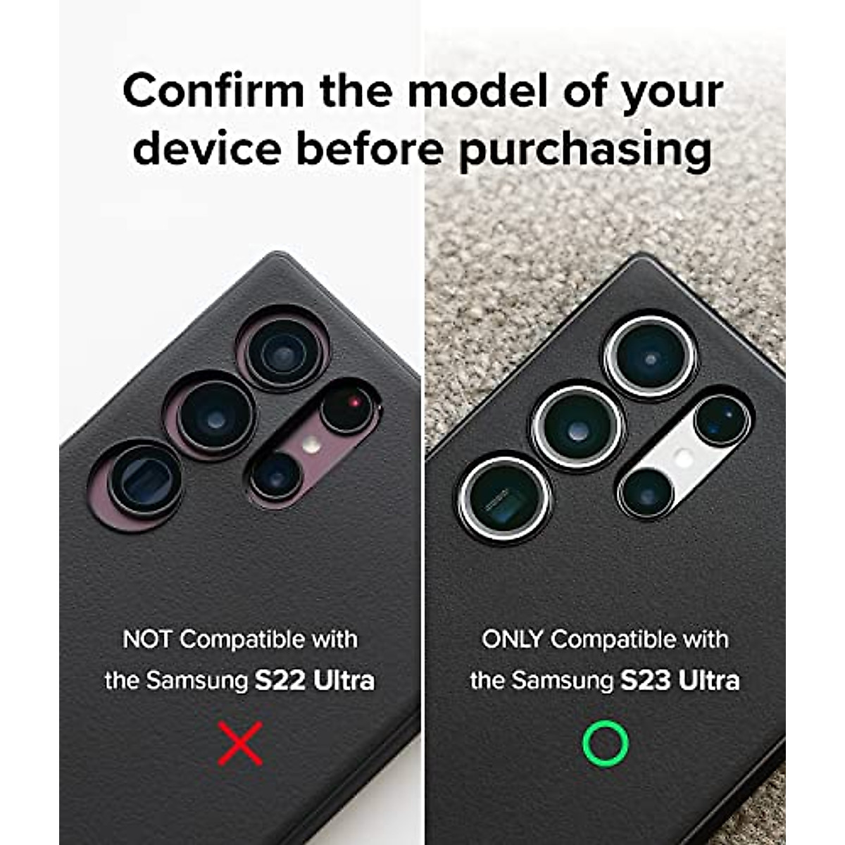 Ringke Onyx [Feels Good in The Hand] Compatible with Samsung Galaxy S23 Ultra Case, Anti-Fingerprint Technology Prevents Oily Smudges Non-Slip Enhanced Grip Precise Cutouts for Camera - Black