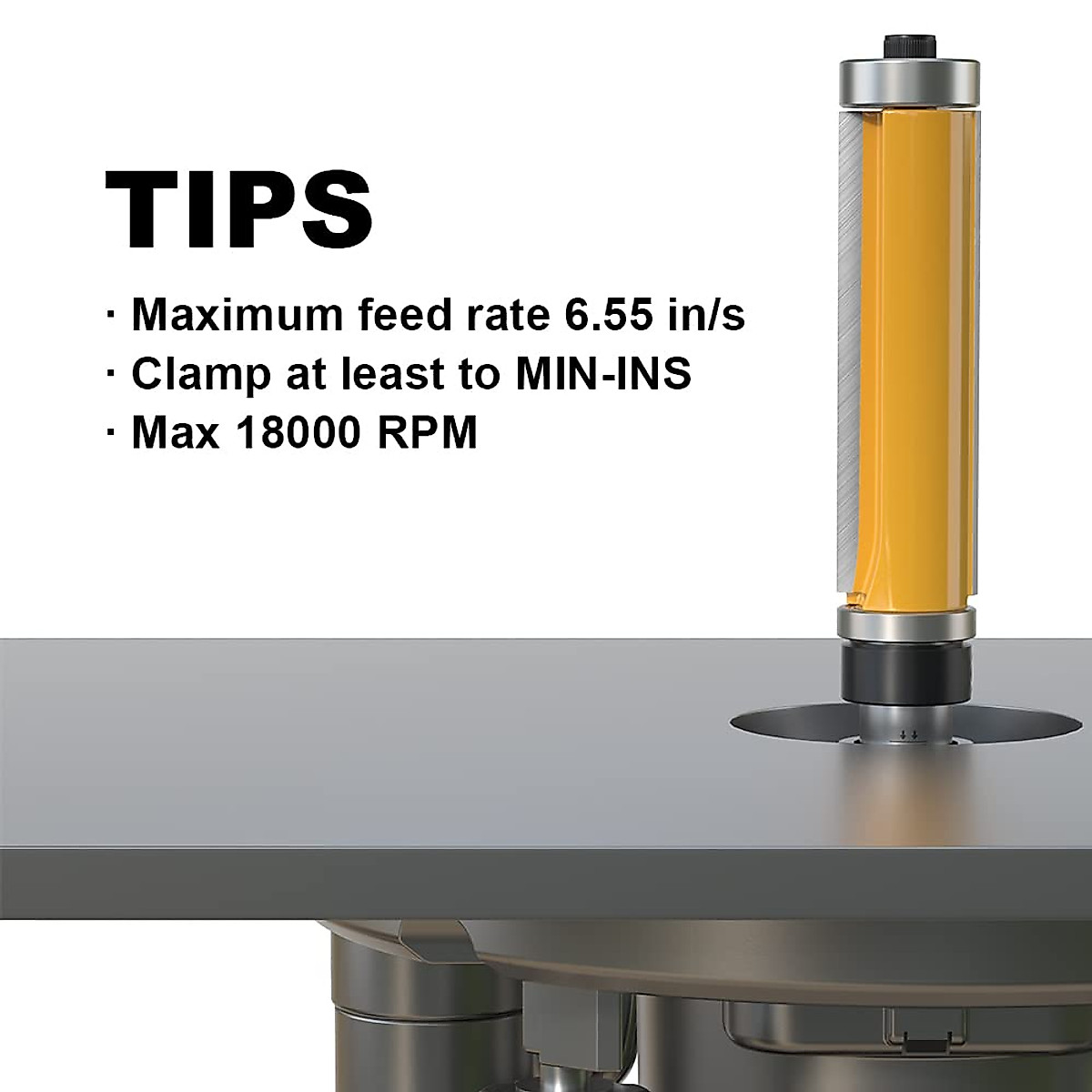 XDENGP 4 PCS Top and Bottom Bearing Flush Trim Router Bits Set 1/2 Inch Shank, 3/4 Inch Cutting Diameter