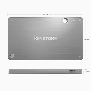 KEYSTONE Crypto Seed Storage, Cryptosteel Capsule Metal Wallet, Cold Storage Backup, 24 Words Bitcoin Key Phrase Storage, Steel Plate, Compatible with Ledger, Trezor, KeepKey (Keystone Tablet)