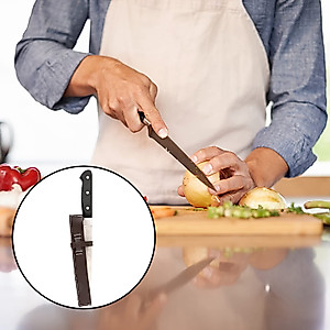 Knife Edge Guards, Knife Sheath, Leather Sheath for Fixed Blade Knife, Knife Guard, Chef Knife Covers or Sleeves, Knife Protector, Blade Covers, Knives Not Included (Brown)