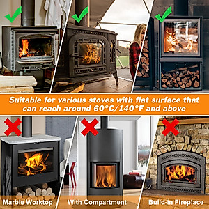 CHANGE MOORE Wood Stove Fan 60° Oscillating Large Size, 5 Blades Heat Powered Stove Fan, Silent Eco Stove Top Fans, Non Electric Fireplace Fan for Gas, Pellet, Wood Burning Stove