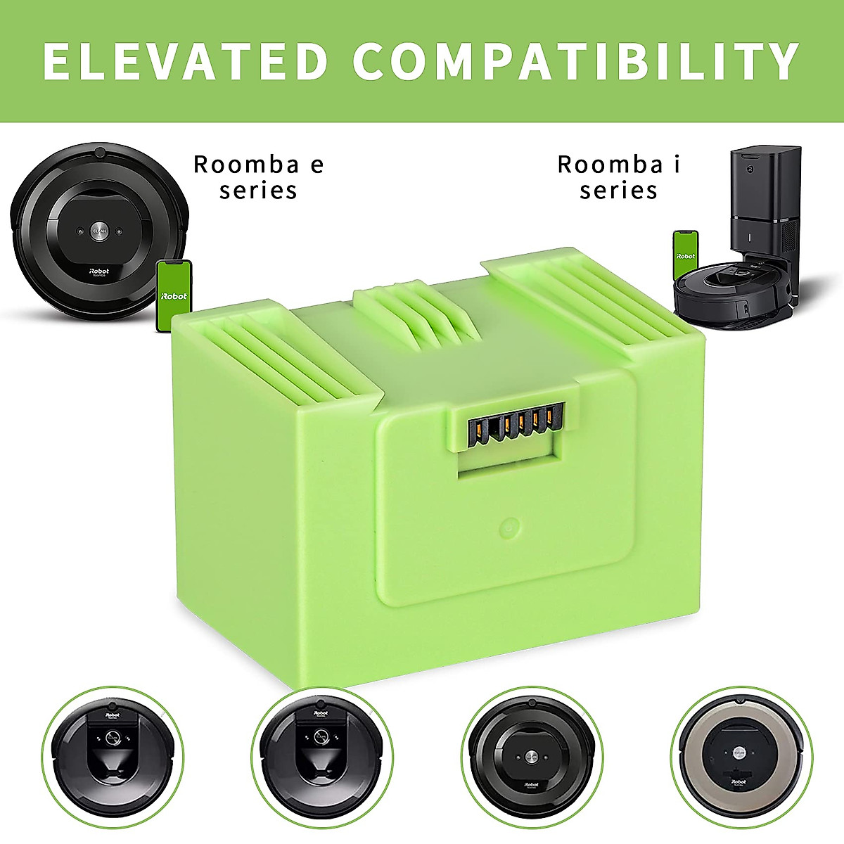 JYJZPB i7 Replacement Battery Compatible for iRobot Roomba i7 i7+ i7 Plus e5 7150 7550 e5150 e5152 4624864 ABL-D1, 3200mAh