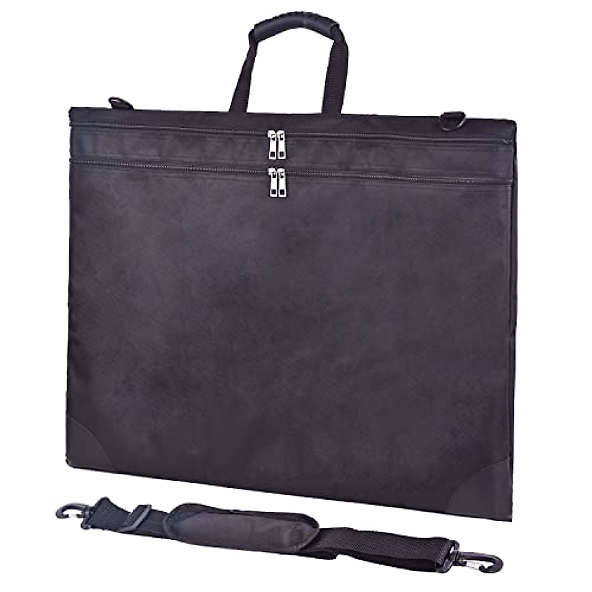 ZFZGFRCS Art Portfolio Tote Bag with Nylon Shoulder, 24x36 Light Weight Art Portfolio Bag Artist Carrying Bag Carrying Storage Bag for Poster, Drawing, and Sketching(Black-24×36") (Black-24×36")