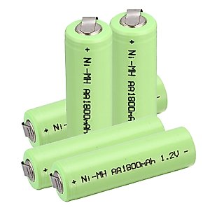 Windmax 5 x NiMH 1.2v AA 1800 mAh Electric Shaver Rechargeable Battery With Solder Tabs