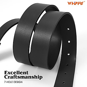 WHIPPY Women Leather Belt for Jeans Pants Dresses Fashion Ladies Western Leather Belt with Solid Gold Buckle S Black