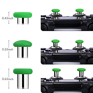 8 in 1 Metal Thumbsticks Joysticks Replacement, Swap Magnetic Analogue Stick Grips Buttons Parts with Repair Kit Accessories Compatible with Xbox one Elite Series 1/ PS4(Green)