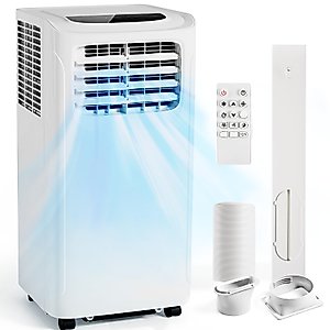 Aoxun 9700BTU Portable Air Conditioner Cools up to 300 Sq.ft, 4-IN-1 Portable AC Unit with Cooling, Dehumidifier, Fan, 24H Timer (Window Venting Kit Included)