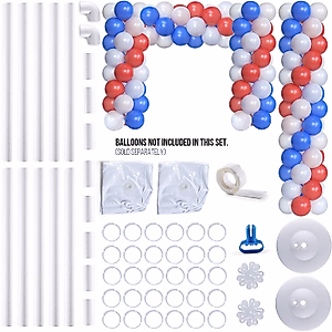 Prextex Balloon Column Kit - Set of 2 Balloon Columns, 5ft Tall | Balloon Arch Stand/Frame, Balloon Tower Holder, Balloon Column, Backdrop | Wedding, Baby Shower, Halloween, Birthday Party, Decoration