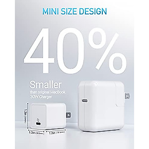 30W USB C Charger, EHO Mini GaN II USB C Wall Charger, Compact PPS Fast Charger Power Adapter Compatible with iPhone 12 13 Pro Max, MacBook Air, Galaxy S22/S21/S20, Note 20/10+, Pixel 6 Pro and More