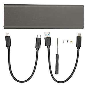 NVMe Enclosure, Plug and Play TypeC Interface Aluminum Alloy USB C 3.1 Gen2 NVMe SSD Computer Data Case for PC