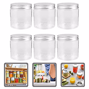 6Pcs Jars with Lids Portable Travel Size Containers for Household Storage Crafts and Cosmetics