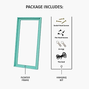 PIXY CANVAS Floater Frame 24x36 for 1-1/2 (1.5) inch Deep Canvas Paintings/Canvas Prints/Wood Canvas Panels/Wall Art/Wall Decor/Home Decor/Artwork (White, 24 x 36 inch, Portrait)