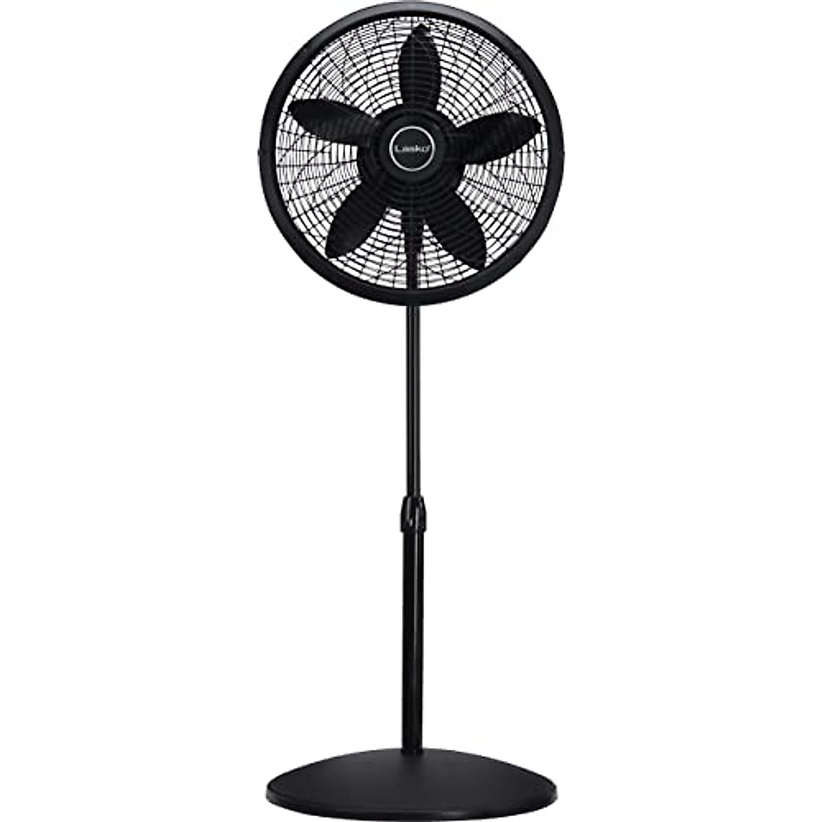 Lasko Oscillating Pedestal Fan, Adjustable Height, 3 Speeds, for Bedroom, Living Room, Home Office and College Dorm Room, 18", Black, 1827