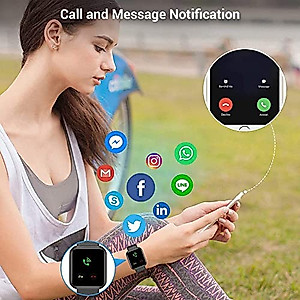 Smart Watch, 1.44" Touch Fitness Tracker,with Sport Smartwatch,Message Call Reminder Smart Watch for Men Women Kids