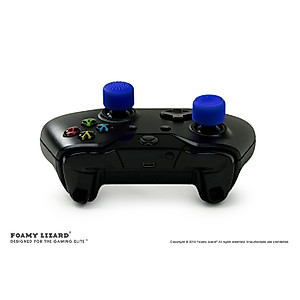 AceShot Thumb Grips (8pc) for Xbox One (Series X, S) & Steamdeck by Foamy Lizard – Sweat Free 100% Silicone Precision Raised Antislip Rubber Analog Stick Grips for Xbox One Controller (8 Grips) Blue