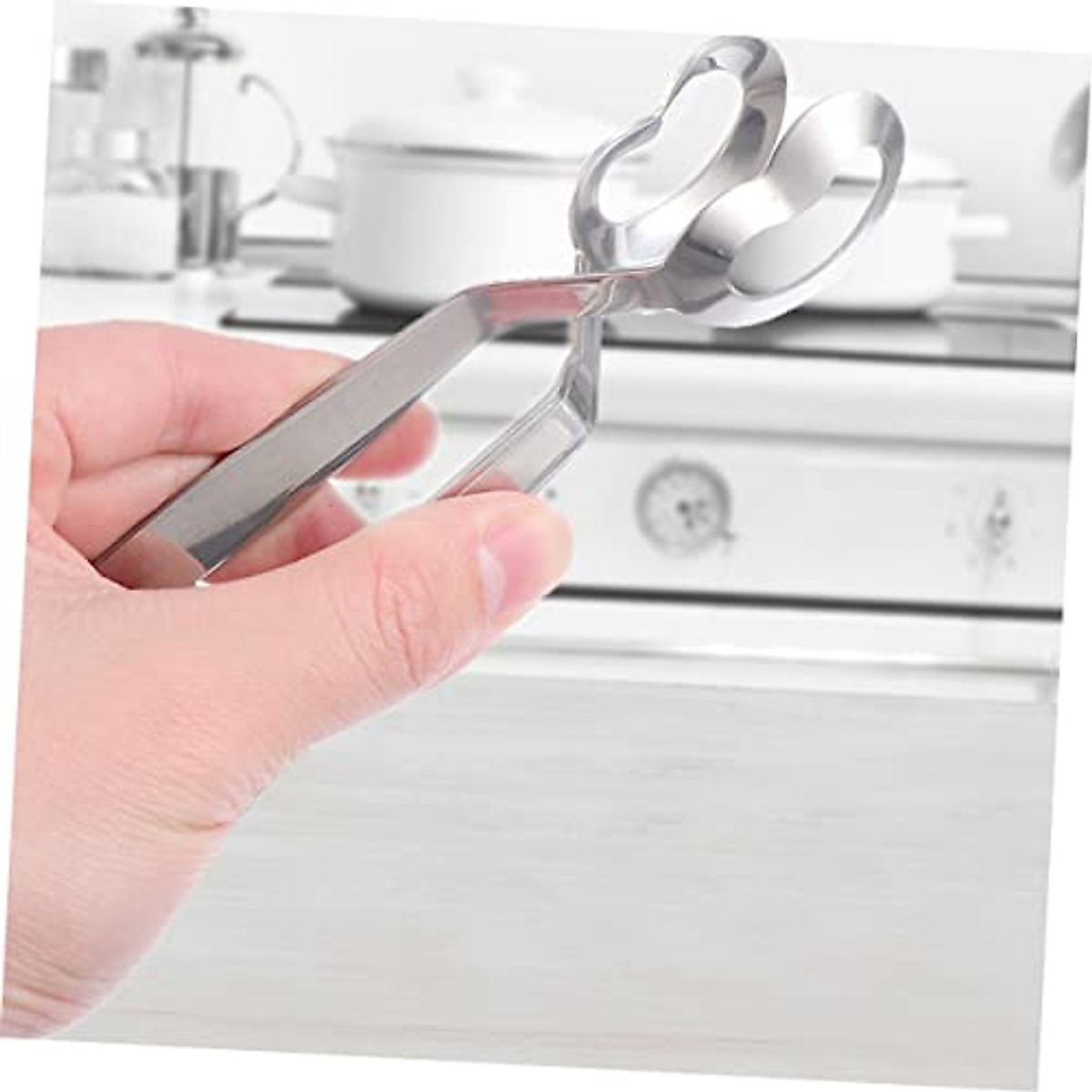 EXQUIMEUBLE Stainless Steel Snails Clip Barbecue Grill Tongs kitchen escargot utensil grilling tongs Stainless Steel Snail Tongs Food Clamp Cooking Tongs metal kitchen Tongs with lock sandwich