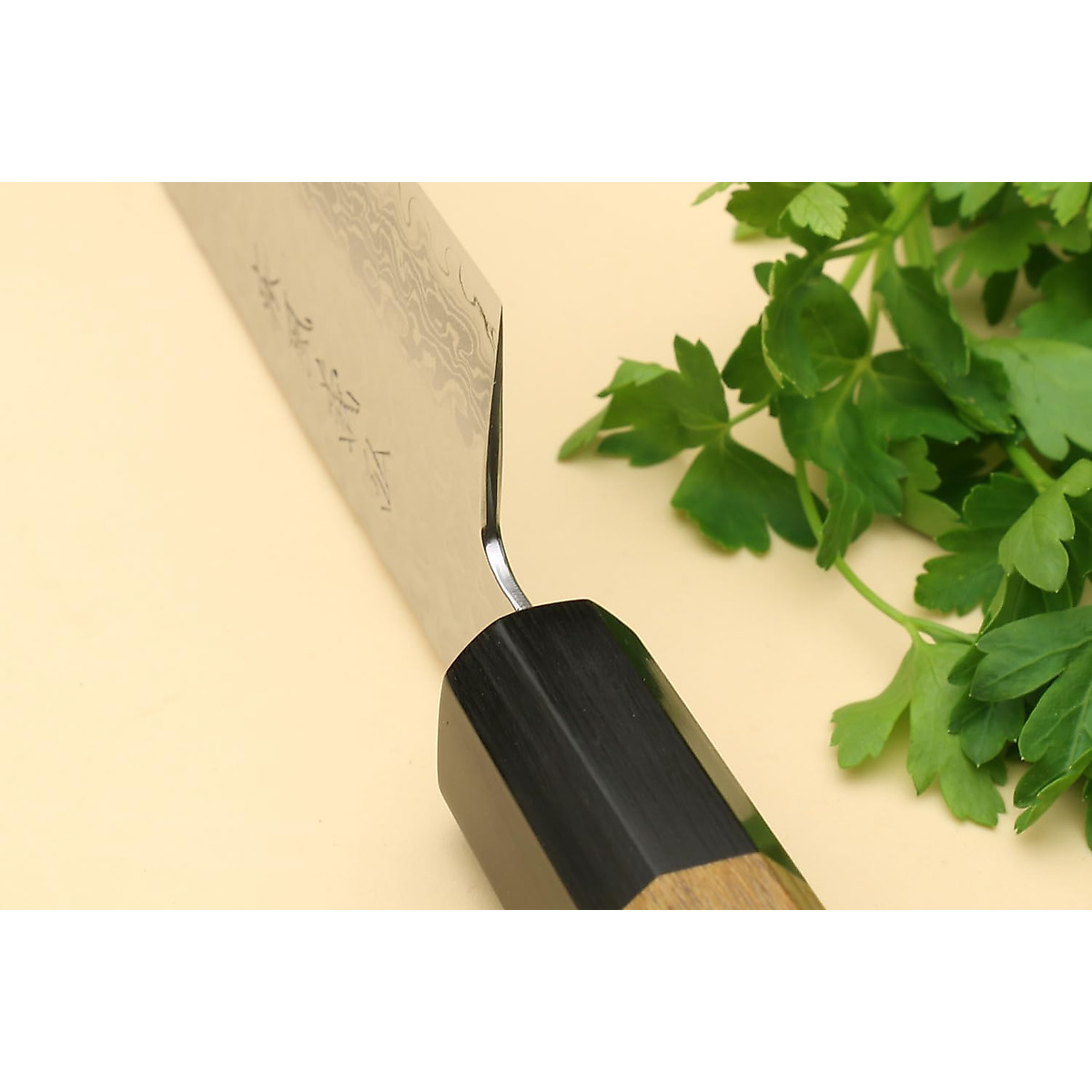 Yoshihiro VG10 46 Layers Hammered Damascus Santoku Japanese Multipurpose Chef Knife (Ambrosia Handle)