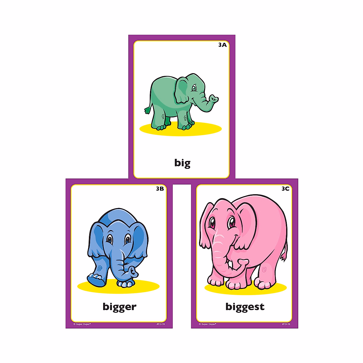 Super Duper Publications | Comparatives Fun Deck Flash Cards | Educational Learning Resource for Children