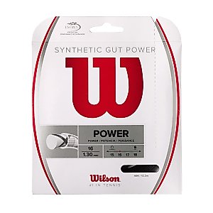 Wilson Synthetic Gut Power 16 Tennis String - Set, Black