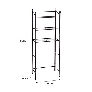 Organize It All 3 Tier Over The Toilet Bathroom Storage Space Saver - Oil Rubbed Bronze (17571W1P)