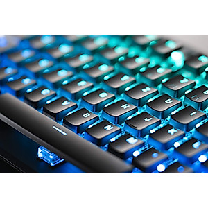 ROCCAT Vulcan 120 AIMO Mechanical PC Gaming Keyboard Tactile Titan Switch, Full Size with Per Key AIMO RGB Lighting, Anodized Aluminum Top Plate and Detachable Palm/Wrist Rest, Gunmetal Gray/Black