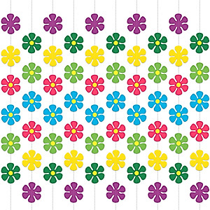 10 Packs Groovy Flower Party Banners Hanging Decor, Hippie Room Decor Groovy Party Decorations Flower Shaped Cutouts for Birthday Baby Shower 60s 70s Themed Party Supplies Decor