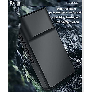 Benks Flexible Slim PC+TPU Protective Armor Shell Skin Case Cover for Sony Walkman NW-WM1AM2 WM1AM2 NW-WM1ZM2 WM1ZM2 (Benks Black case)