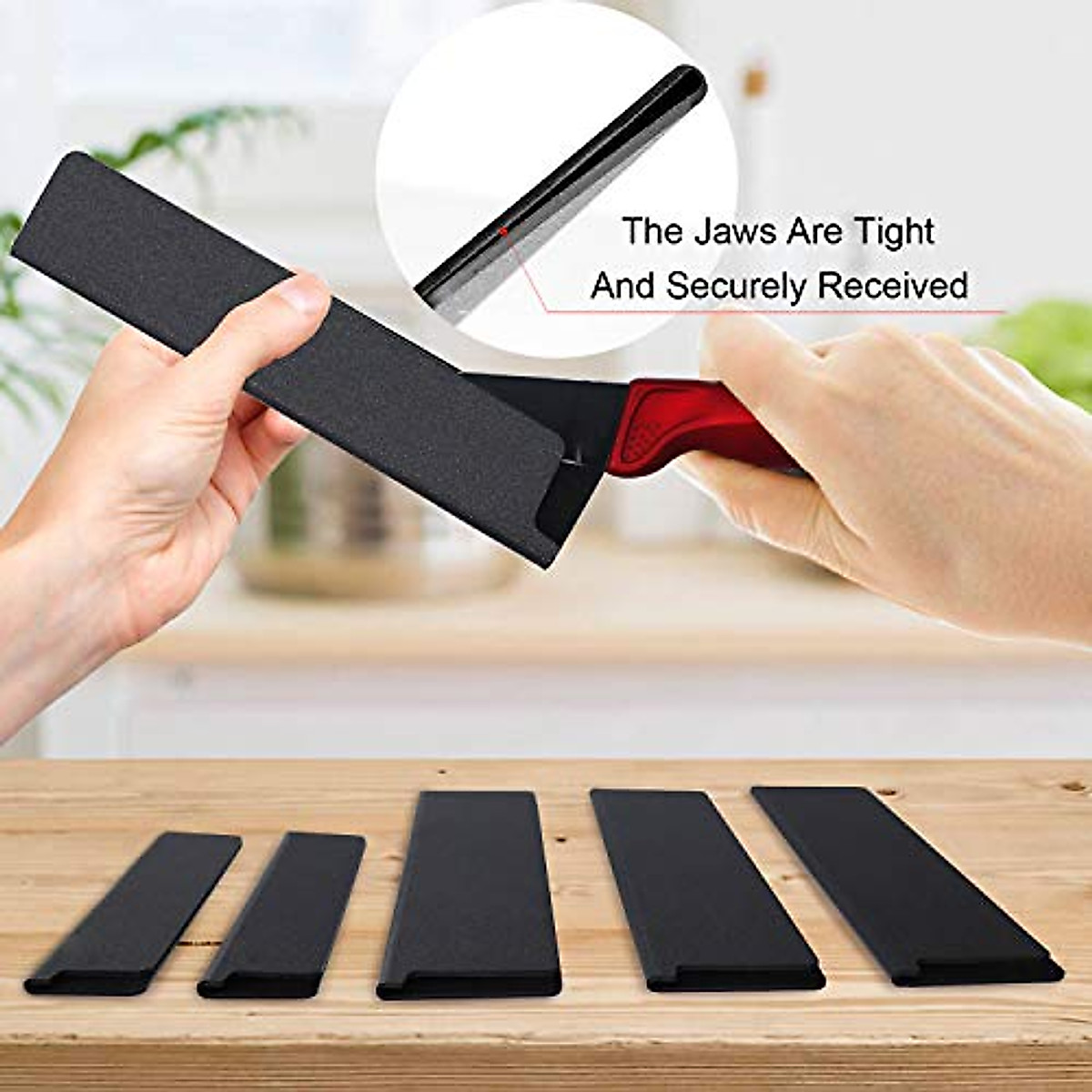5-Piece Universal Knife Edge Guards (2x6.5” and 3x8.5") with Plush are More Durable, BPA-Free, Gentle on Your Blades, and Long-Lasting. Chef Knife Covers Are Abrasion Resistant! 1
