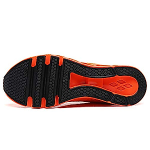 TSIODFO Slip on Sneakers for Women Sport Running Orange Shoes Athletic Train Tennis Walking Shoes Ladies Gym Workout Jogging Fashion Sneaker Size 8