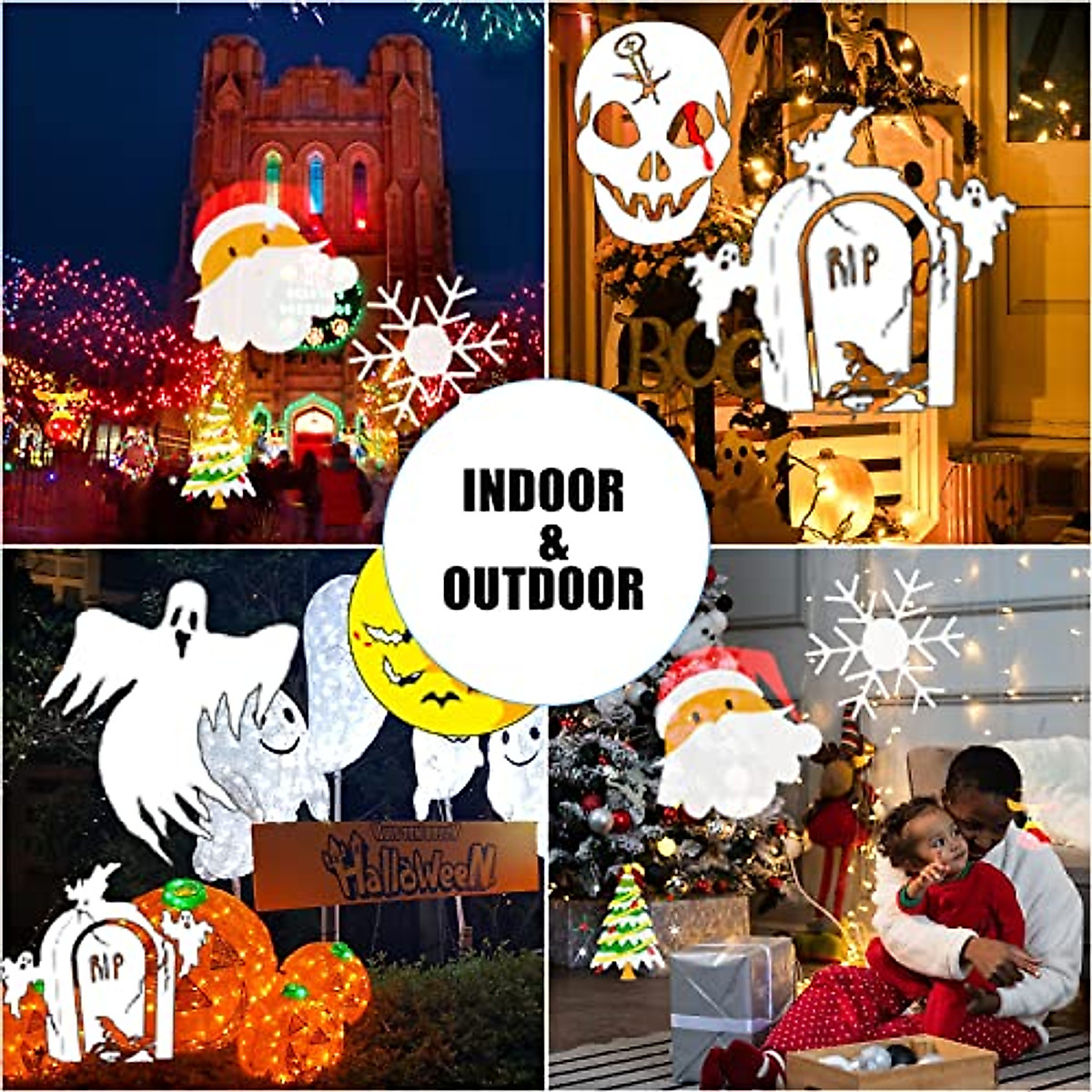 YUICHH Christmas Projector Lights, HD LED Projector Lights Waterproof, Projector Lights (Ocean Wave & Patterns) with Remote Control Timer for Indoor/Outdoor Holiday Gathering Birthday Party