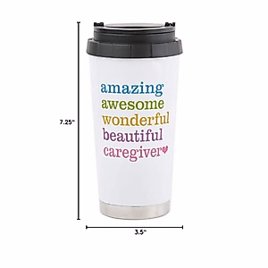 CafePress Amazing Caregiver Stainless Steel Travel Mug 20 oz. Insulated Stainless Steel Coffee Tumbler