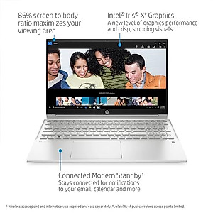 HP Pavilion Laptop, 15.6" FHD Touchscreen, 13th Gen Intel Core i5-1335U, 16GB RAM, 1TB PCIe SSD, Webcam, Fingerprint Reader, Backlit Keyboard, Wi-Fi 6, Windows 11 Home, Silver