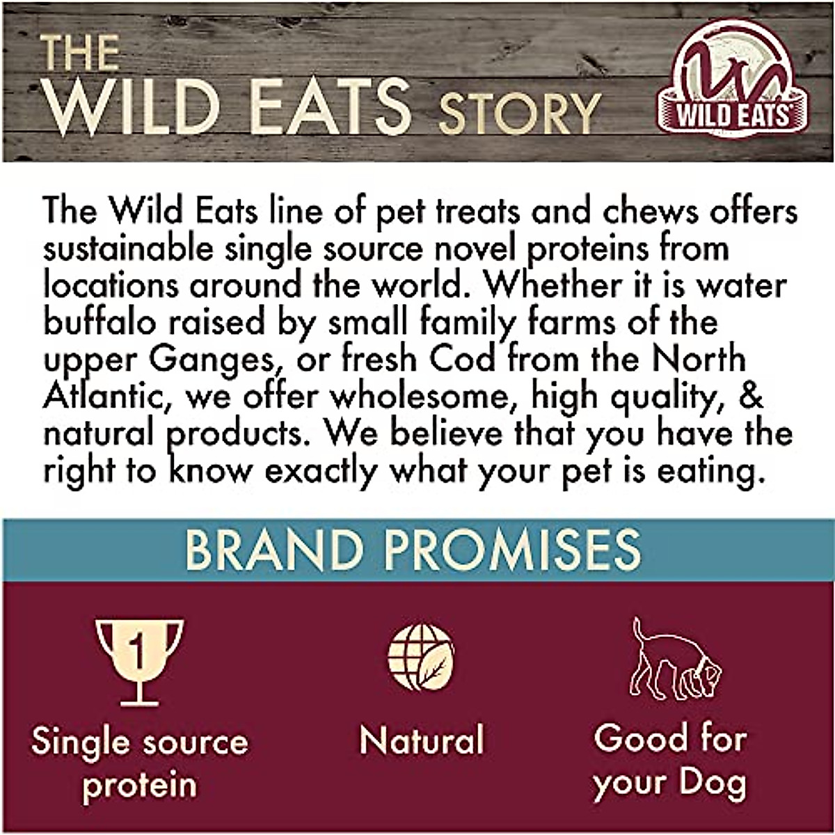 Wild Eats Water Buffalo Retriever Style Cheek Roll Dog Chews-5 Pack (Long Lasting Dog Chews, Dog Treats, Dog Bones for Aggressive Chewers & Dog Bones for Large Dogs) Great Substitute Pig Ears for Dogs