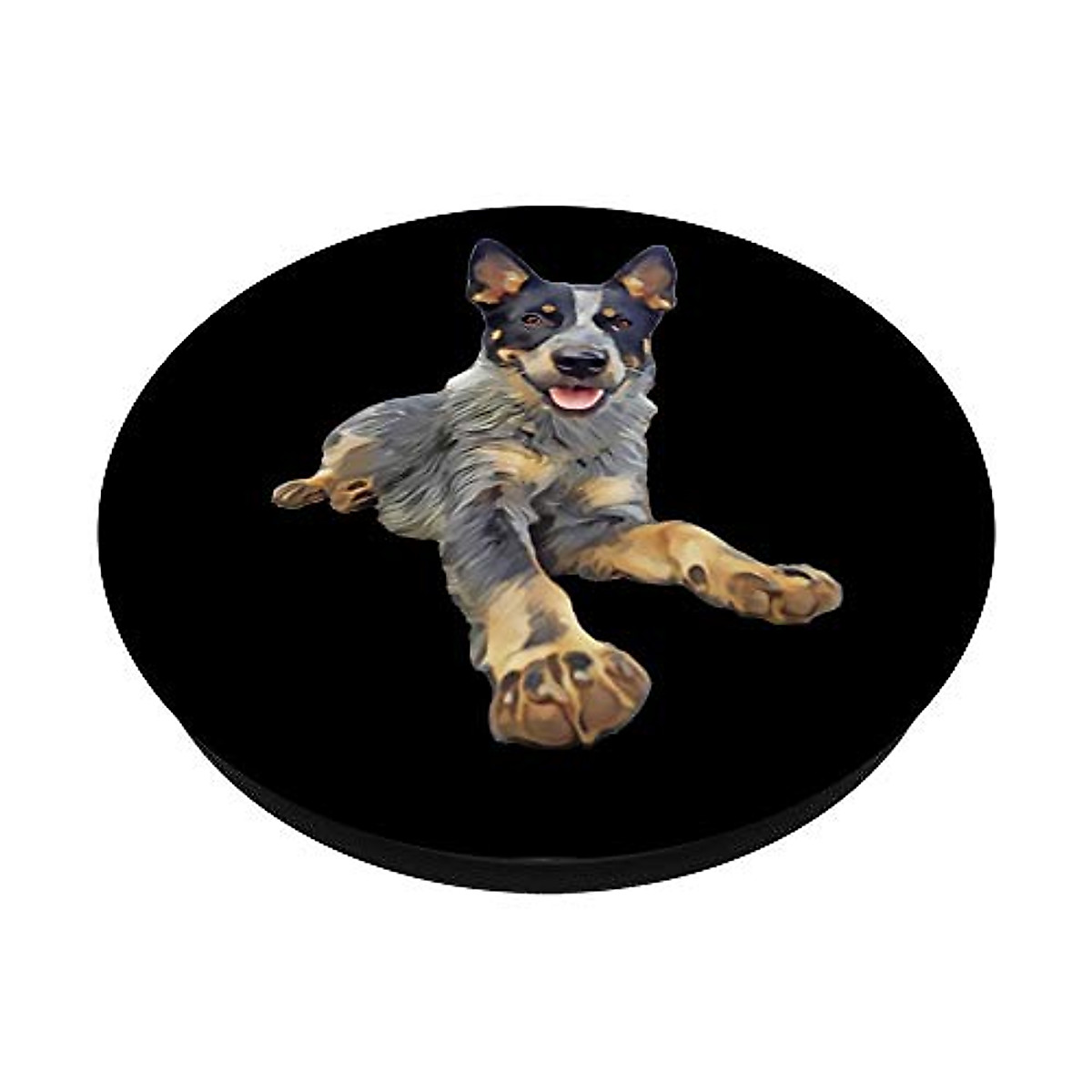 Queensland Heeler Blue Laying Down PopSockets PopGrip: Swappable Grip for Phones & Tablets