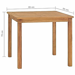 qiangxing 3 Piece Patio Dining Set Outdoor Patio Dining Set Outdoor Patio Furniture Patio Set Patio Table and Chairs Set Solid Teak Wood 3060002