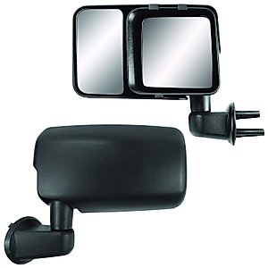 Snap & Zap Custom Fit Towing Mirror Pair for Jeep Wrangler, Wangler JK