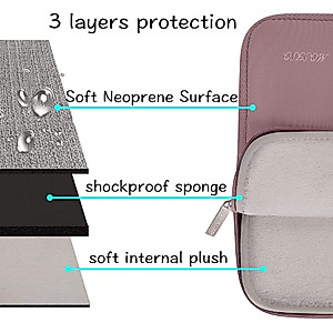 MOSISO Laptop Sleeve Compatible with MacBook Air 13 inch M3 A3113 M2 A2681 M1 A2337 A2179 A1932 / Pro 13 M2 M1 A2338 A2251 A2289 A2159 A1989 A1706 A1708, Neoprene Bag with Small Case, Brick Red