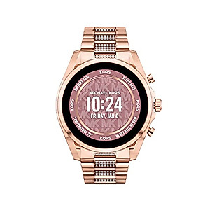 Michael Kors Men's or Women's Gen 6 44mm Touchscreen Smart Watch with Alexa Built-In, Fitness Tracker, Sleep Tracker, GPS, Music Control, Smartphone Notifications (Model: MKT5135V)