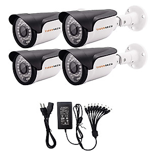 TIGERSECU Super HD 1080P 4-in-1 Security 4-Camera Bundle