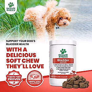 Doggie Dailies Cranberry Supplement for Dogs, 225 Soft Chews, Urinary Tract, Bladder & Kidney Support for Dogs, Cranberry for Dogs with Marshmallow Root, Licorice Root & Apple Cider Vinegar (Chicken)