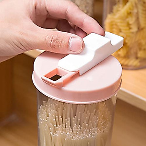 UPKOCH 2pcs Canister Home with Food Noodle and Creative Round for Cereal Kitchen Color Lids Nuts Noodles Dry Containers Canisters Spices Large Assorted Circular Organizer Organization