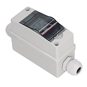Solar PV Disconnect Switch, Photovoltaic DC Isolation Switch IP65 Waterproof Plug and Play 500V Miniature Motorhome Protector Circuit Breaker (16A)