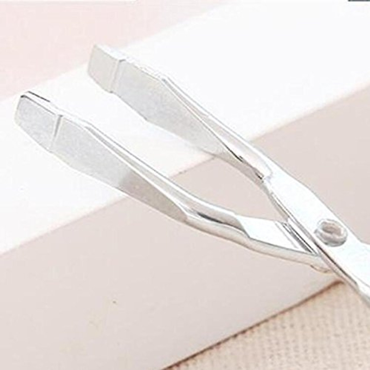 Stainless Steel Professional Eyebrow Tweezers with Scissor Handle Straight Tweezers Tip Personal Daily Beauty Care Tools Trimming Nose Hair Plucker Clip Nipper