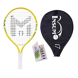 insum 17'' Kids Toddler Tennis Racket for Junior Little Kids Tennis Racquet for 2-4 Years (17inch-Yellow)
