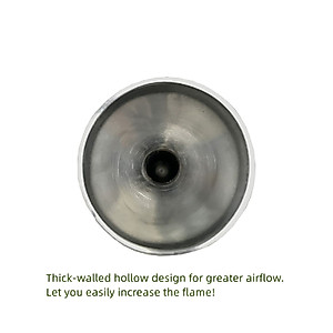 Stainless Steel 41" Extra Long Blow Poker for Large Fire Pit by One Piece Big Fire Stick, Safety Blow Tools