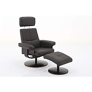 Mac Motion Roma Manual Recliner, Brown Polyurethane