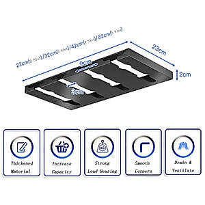 Gittcoll Wine Glasses Rack Stainless Steel Under Cabinet Stemware Hanging Holder No Drilling Metal Wine Glasses Goblets Drying Organizer Storage for Cabinet Kitchen Bar (3 Slot)