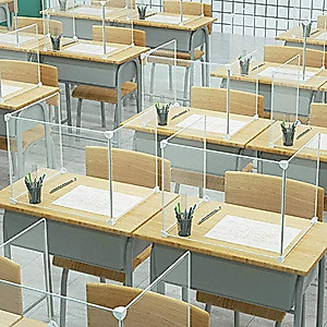 ZYQDRZ Transparent Insulating Board Protective Partition, Baffle Folding Transparent Desk, No Nails and No Drilling, Suitable for Restaurants, Restaurants, Desks,Clear,463636cm