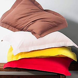 NTBAY 100% Brushed Microfiber 26x26 Euro Pillow Shams Set of 2, Super Soft and Cozy European Throw Pillow Covers, Wrinkle, Fade, Stain Resistant Square Pillow Cases, White