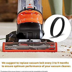 JEDELEOS Replacement Belts for Bissell Cleanview Bagless Upright Vacuum 1831 9595A 3583 2486 2487 2488 2489 2490 2491 2492 2494 1319 1320 1322 1327 1328 1330 1331 1332 1819 1820 Series (Pack of 2)